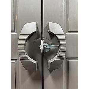 Keter Stronghold 10x8 Large Resin Outdoor Shed for Patio Furniture, Lawn Mower, and Bike Storage, Taupe