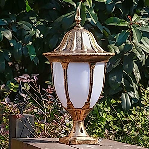 MODEBHD Outdoor IP54 Waterproof Column Lamp Pillar Light European Outdoor Lawn Lamp E27 Column Headlight Garden Door Light Villa Courtyard Landscape Door Light Post Lamp Traditional Landscape Lighting