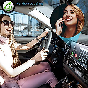 Pyle Single DIN Head Unit Receiver - In-Dash Car Stereo with 7” Multi-Color Touchscreen Display - Audio Video System with Bluetooth for Wireless Music Streaming & Hands-free Calling - PLTS78DUB, BLACK