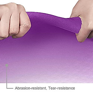 Yoga Mat, Yoga Mats for Home Workout, Workout Mat, Exercise Mats, Pilates Mat, Xmas Dog Red Scarf Pattern