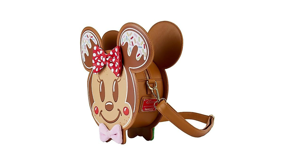 Loungefly Disney Mickey & Minnie Gingerbread Crossbody Bag