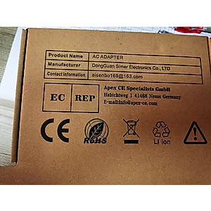 19V AC DC Adapter Charger for LG Electronics 19" 20" 22" 23" 24" 27" 32" Monitor 24LJ4540 24M47H-P 24MP55HQ; DA-48F19 DA-65G19 ADS-40FSG-19 DA-65F19 PS236V IPS236-PN E2750VR-SN Power Supply Cord