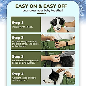 Zeaxuie Double-Layer Winter Dog Jackets, Dog Coats for Large Dogs Winter, Snowproof & Windproof Dog Sweater Coat for Medium, Large, Extra Large Dogs-2XL