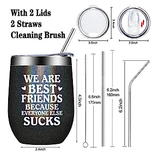 Fufendio Gifts for Best Friends Women - Best Birthday Gifts for Women, Female - Best Friend Christmas Gifts, Friendship Gifts - Insulated Coffee Mug Tumbler Cup