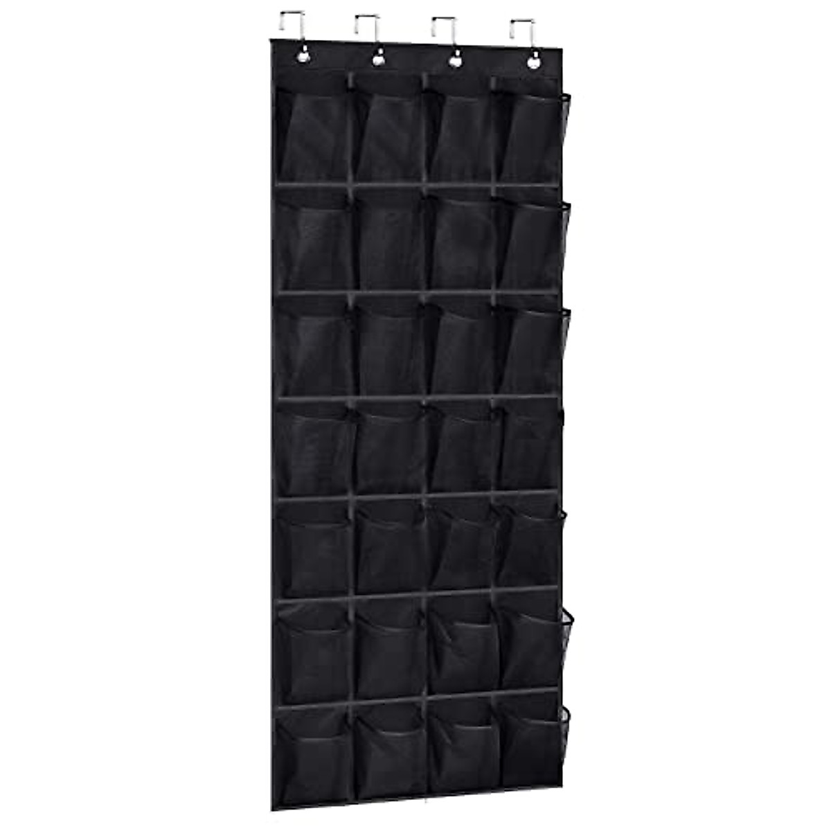 AOODA 28 Mesh Large Pockets Over The Door Shoe Organizer, Hanging Shoe Organizer for Closet Door Shoe Rack Hanger Holder, Black
