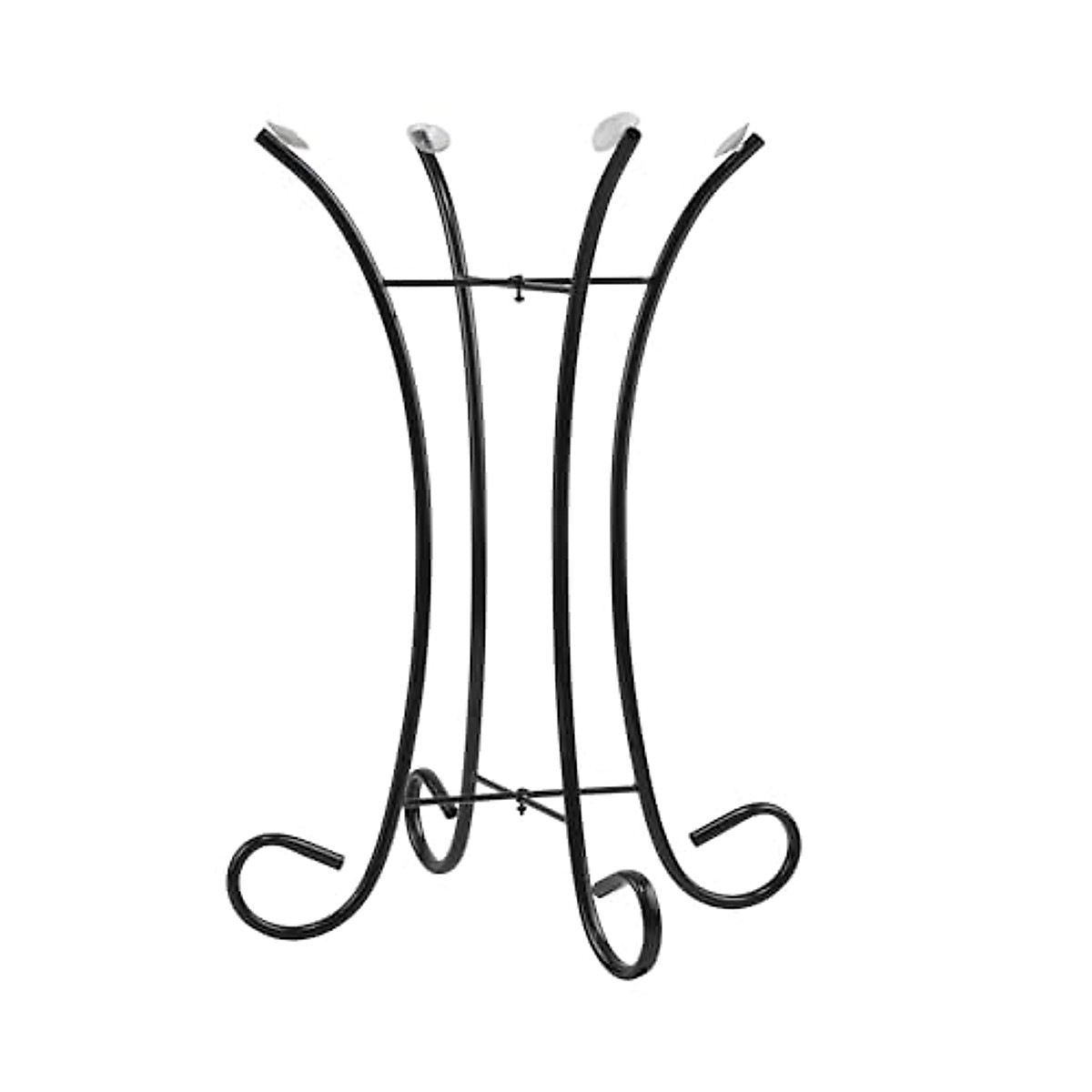 Alpine Corporation KPP160 Birdbath Metal Stand, 25 Inch Tall, 18"L x 18"W x 23"H, Black