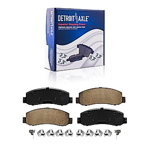 Detroit Axle - Brake Kit for 4WD 2008-2012 Ford F-250 Super Duty Drilled & Slotted Brake Rotors 2008 2009 2010 2011 2012 Ceramic Brakes Pads Front and Rear Replacement: Not Fit Models with Harley PKG