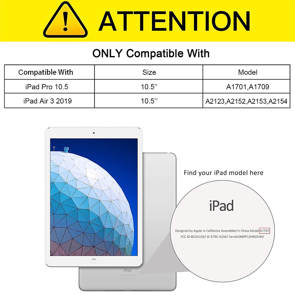 HBorna Clear Case for 10.5" iPad Air 3 2019/ iPad Pro 10.5 2017, Slim Lightweight Silicon TPU Back Cover for iPad Air 10.5 inch 3rd Generation 2019