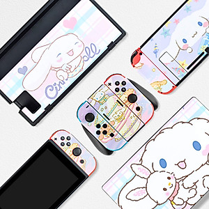 DLseego Switch Skin Sticker Pretty Pattern Full Wrap Skin Protective Film Sticker Design for Switch-Purple