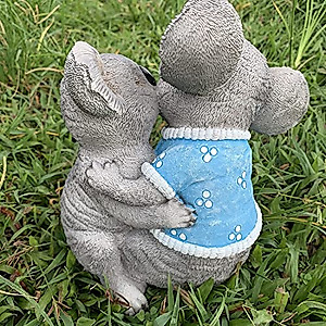 Handsider Garden Statues Koala, Outside Art Decor Koala Bear Figurines for Home Yard Lawn Indoor Outdoor, Animal Sculpture Ornaments