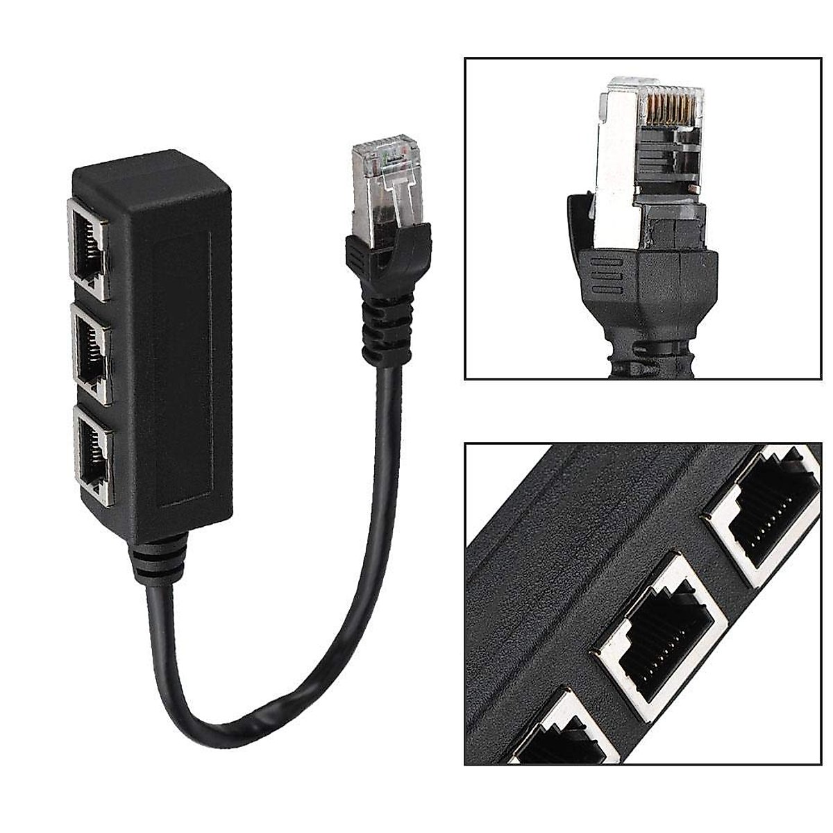Network Splitter Adapter Network Adapter Ethernet Splitter, thernet Cable Adapter, for Router TV Box