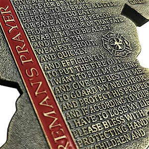 Firefighter Challenge Coin Maltese Cross Fireman's Prayer Gift