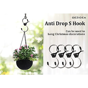 GEZIDEA S Hooks Stainless Steel Heavy Duty S Hooks Anti Drop for Kitchen,Work Shop,Bathroom,Garden,Wardrobe,Office,Perfect Rack Hooks,Big,10Pieces