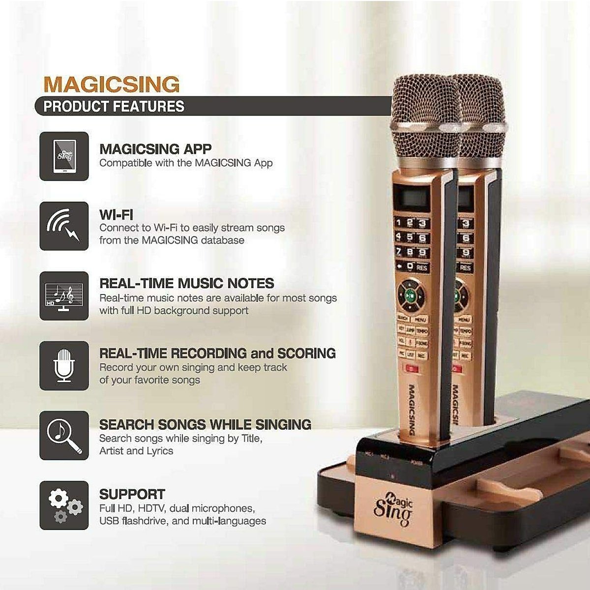 Magic Sing E5+ Pang Pinoy ETO Comes Built-in with 5,000+ Mix Tagalog English Songs Plus 1 Year Free Streaming Karaoke- E5 Don't USE SONGCHIP
