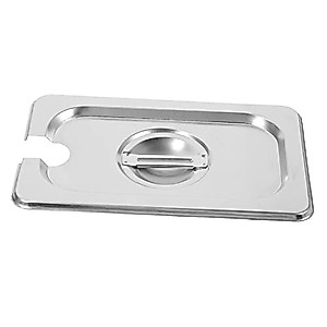 Slotted Pan Lid Stainless Steel Opening Cover Box with Lid Food Warmer Pan Lid Food Pan Cover Lid Food Plate Cover for Jam Rectangular Jam Serving Plate Lid Jam Snack Tray Lid
