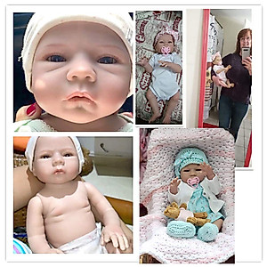 ZTDOLL Lifelike Reborn Baby Dolls 18 Inch, Handmade Realistic Newborn Girl, in Soft Vinyl and Weightd Body for Daughter, Mother, Birthday Gifts