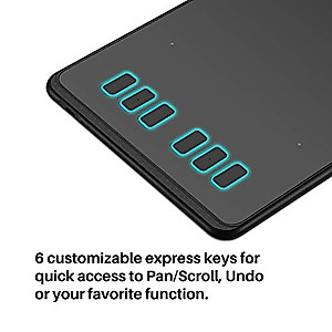Drawing Tablet HUION Inspiroy H640P Graphics Tablet with Battery-Free Stylus 8192 Pressure Sensitivity 6 Hot Keys, 6 x 4inch Pen Tablet for Digital Art, Design & Animation, Work with Mac, PC & Mobile