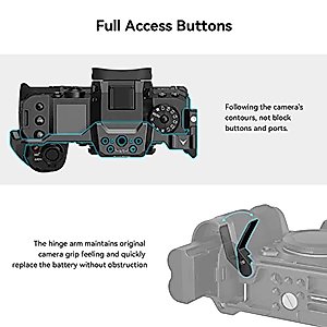 SmallRig X-H2 / X-H2S Camera Full Cage for FUJIFILM X-H2 / X-H2S, Aluminum Alloy Video Making Camera Rig with NATO Rails, Quick Release Plate for Arca, Support Horizontal and Vertical Shooting - 3934