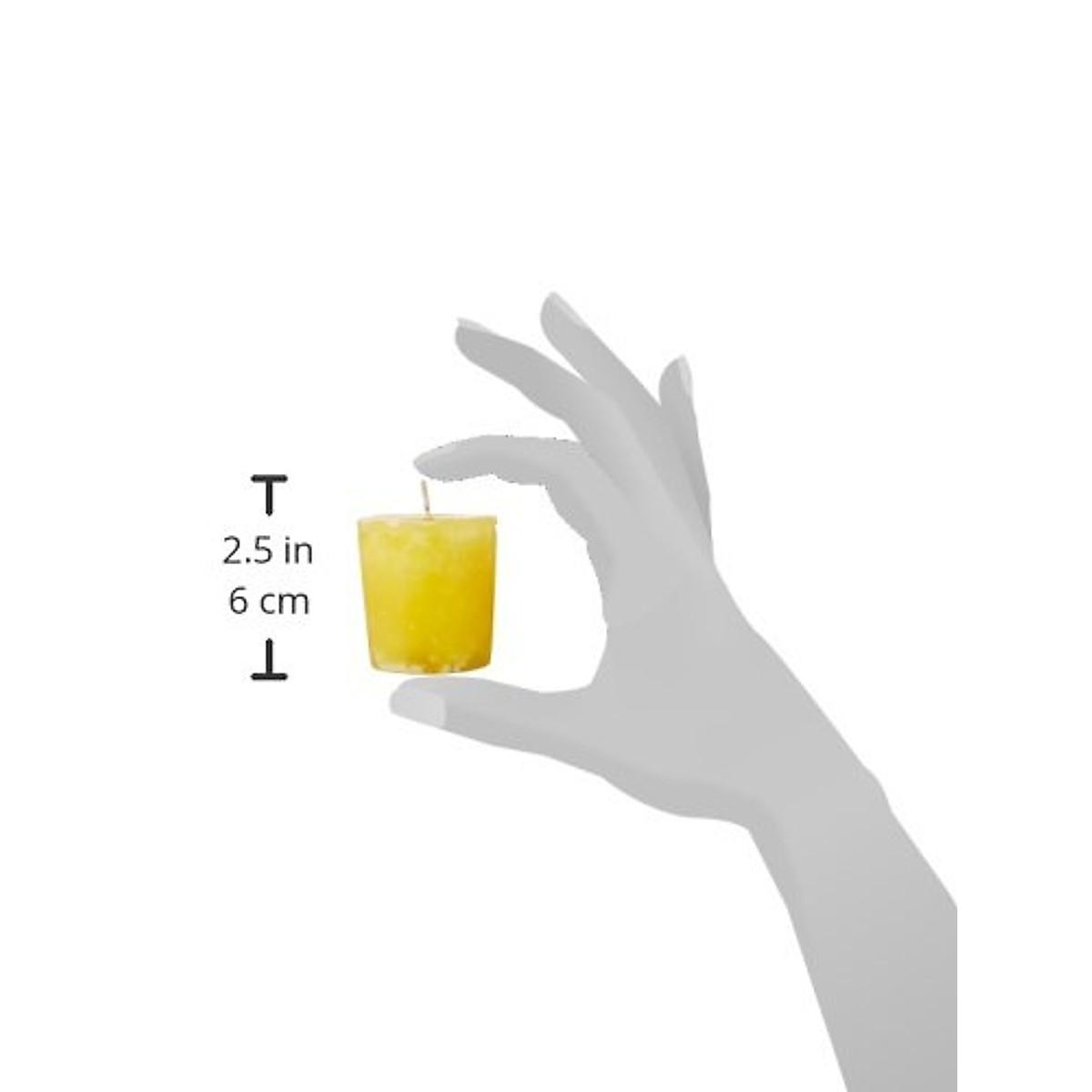 Aroma Naturals Ambiance Votive Candle, Yellow/Orange/Lemongrass, 6 Count