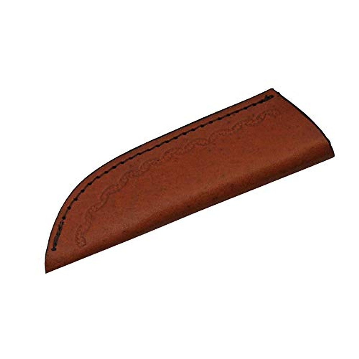 SZCO Supplies 9" Horn Handle Clip Point Hunting Knife with Leather Sheath,Black,203411