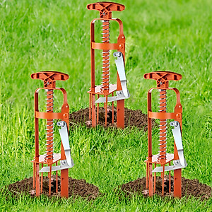 Mole Trap for Lawns, Plunger Style Mole Killer, Alloy Steel Mechanical Gopher Vole Traps, Gopher Trap for Outdoor Yard Garden, Easy Quick Capture and Reusable (3 Pack)