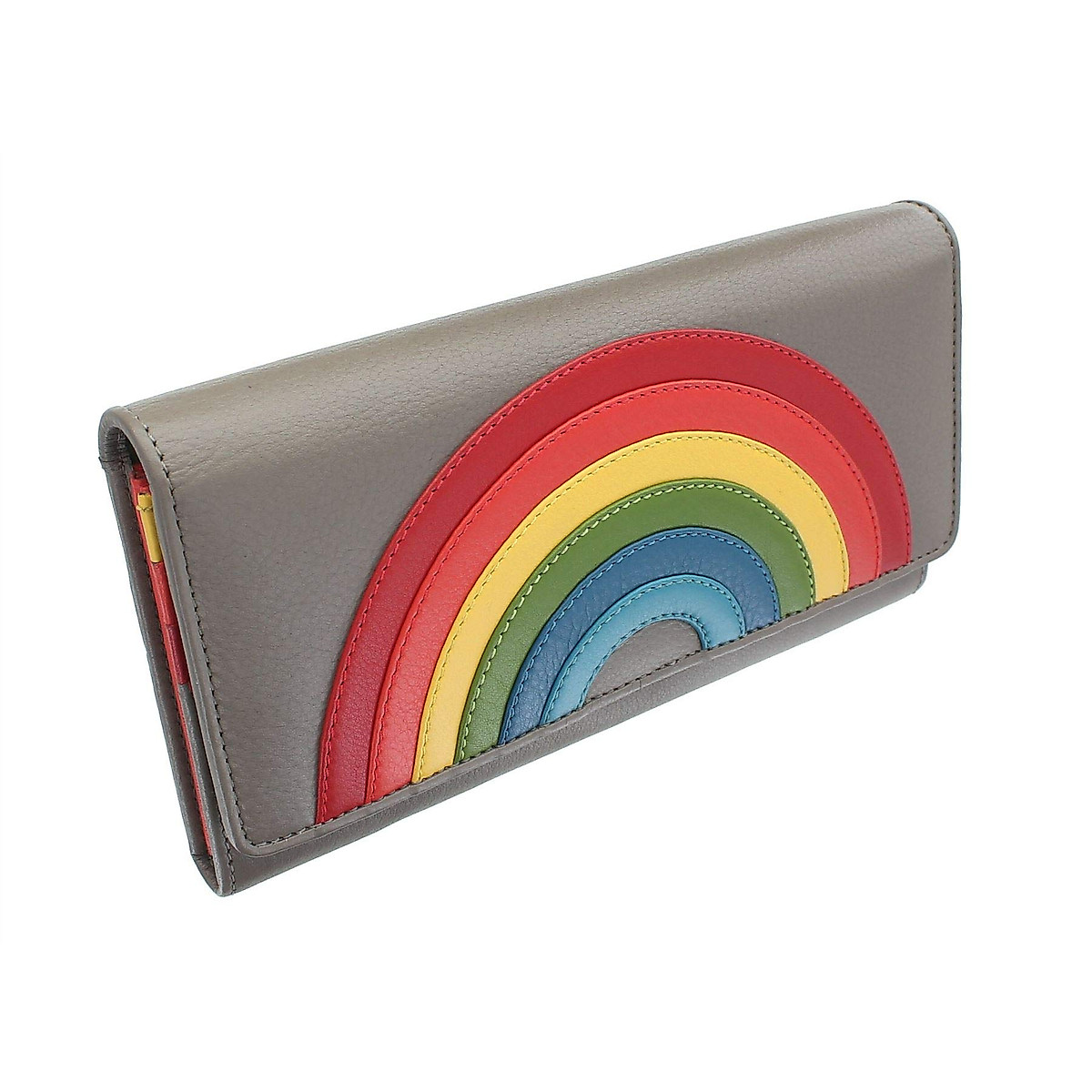 Visconti Happy Rainbow Collection Phoebe Leather Purse RFID HR80 Taupe