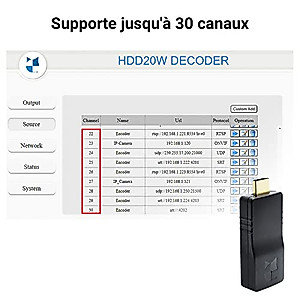 DDMALL 4K Wireless HDMI Video Decoder for Decoding Network Stream, 2160p60 WiFi Decoder for Decoding IP Streaming Encoder or IP Camera, Model HDD-20W