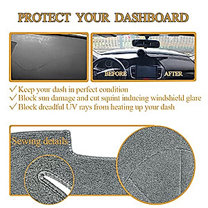 Dash Cover Mat Pad Custom Fit for 1999-2006 GMC Sierra/Chevy Chevrolet Silverado,2000-2006 GMC Yukon XL/Chevy Suburban Tahoe Avalanche,Dashboard Cover Carpet (99-06 Dark Gray) Y55