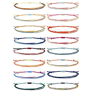 Roe Dolph String Bracelets for Men Boho Wave Bracelets Aesthetic Surfer Bracelets Adjustable Handmade Braided Bracelets Set Waterproof Bracelets for Summer(Style E)