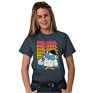 Mr Owl Vintage Retro Tootsie Pops Graphic T Shirt Men or Women Heather Navy