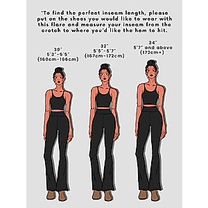 Sunzel Flare Leggings, Crossover Yoga Pants with Tummy Control, High Waisted and Wide Leg, No Front Seam Bubblegum Pink Medium 34" Inseam