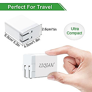 Wall Charger Fast Adapter,QC 3.0 USB Fast Wall Charger 3 Ports Tablet iPad Phone Fast Charger Adapter Quick Charge 3.0 Travel Plug Compatible Samsung, HTC, iPhone More 1 Pack White