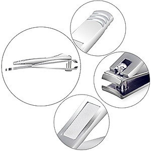 Nail Clippers Set - Chicone Stainless Steel Fingernail and Toenail Nail Cutter and Trimmer for Men Women with Gift Box