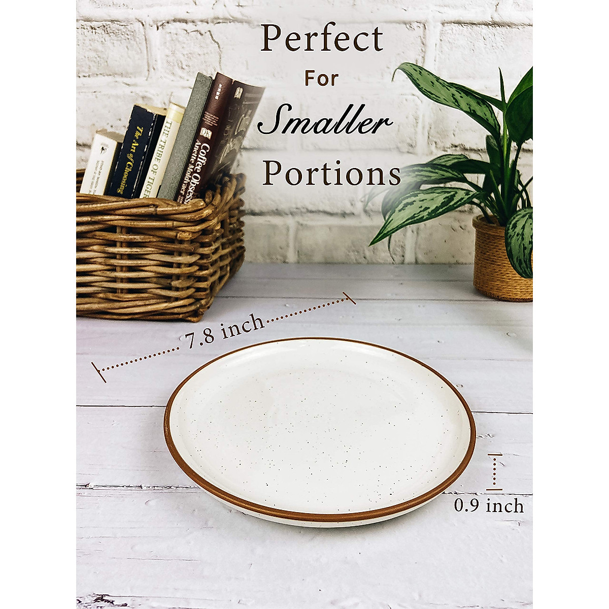 Mora Ceramic Bowls and Plates Set, Vanilla White - Cereal Bowls and Salad Plates Bundle - Dishwasher, Microwave, and Oven Safe