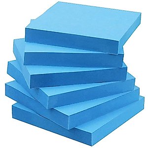 Early Buy Sticky Notes 3x3 Self-Stick Notes Blue Color 6 Pads, 100 Sheets/Pad