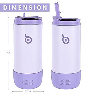 BOTTLE BOTTLE Kids Water Bottles 12 oz Insulated Water Bottles for School with Leak Proof Lid Double Wall Vacuum Stainless Steel Water Bottle Keep Hot and Cold for Boys Girls Travel (purple)