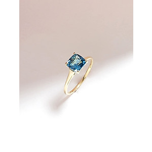 YoTreasure 1.81 ct. t.w. London Blue Topaz 10kt Yellow Gold Solitaire Ring Jewelry