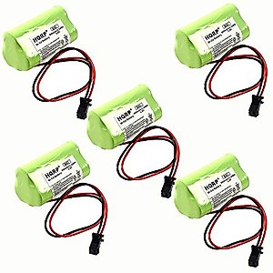 HQRP 5-Pack Emergency Exit Light Battery Compatible with Lithonia ELB-B001 EU2 LED Interstate ANIC1566 Unitech 0253799 Lowes 253799, Unitech 6200RP, LEDR-1, OSA230 Replacement