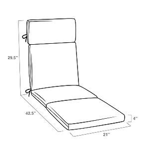 Arden Selections Oceantex Outdoor Chaise Lounge Cushion 72 x 21, Natural Tan