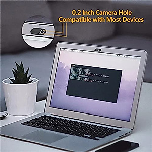Webcam Privacy Camera Cover Slider, Ultra Thin Design, Privacy Protection, Black (HCY-X003WH50)