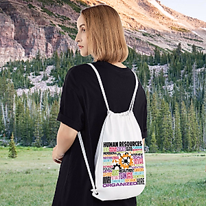 LEVLO Human Resources Canvas Tote Bag HR Gifts Recruiter Shoulder Bag For Human Resources Office Coworker (Human Resources DB)