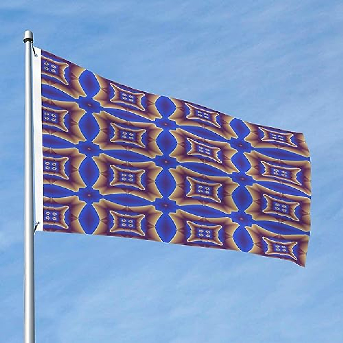 Tile Cube Reversible Flag 2x3ft | Outdoor/Indoor Decoration | Metal Grommet | Quick Dry | Great For Lawn, Balcony, Party