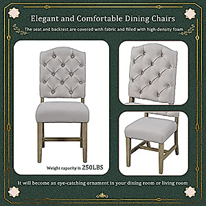 Woanke 5 Piece Functional Furniture Retro Style Set with Extendable Table and 4 Upholstered Chairs for Dining Living Room, Natural Wood Wash