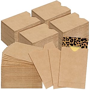 500 Pack Credit Card Paper Sleeves 2.4 x 3.5 Inches Hotel Key Card Holder Sleeve Blank Gift Card Envelopes Small Gift Card Holder Debit Card Protector for Office Business Card ID Cards Holders