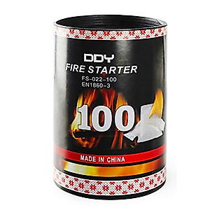 100 Pack Quick Fire Starters，Wax Cups Waterproof, Non Toxic Firelighter Natural Safe Cubes Burns up to 8 Min at Over 750° - 100%, Perfect for Fat Wood Stove Campfire, Start Charcoal Kit (Style1)