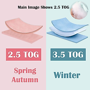 Beyond Your Thoughts 100% Cotton Toddlers Wearable Blanket Baby Sleeping Bag Spring/Autumn 2.5 Tog Up to 3' 8" Height of Child Blue Sheep