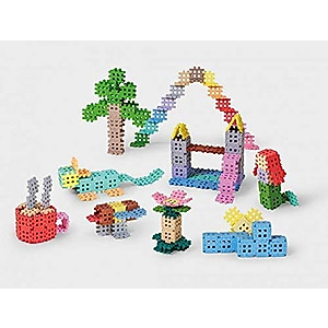 Marioinex STEM Toy Building Block Set with 70 Pieces in Blue, Green, Pink, Red, Teal Rubber for Ages 3-103 cm