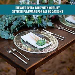 Silverware Set for 8, EIUBUIE 40-Pieces Food-Grade Stainless Steel Flatware Cutlery Sets, Mirror Polished Lightweight Kitchen Eating Utensil Tableware Set Include Forks Spoons Knives, Dishwasher Safe