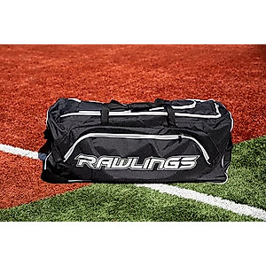 Rawlings | YADI Wheeled Catcher's Bag | Yadier Molina Model | Baseball/Softball | Black