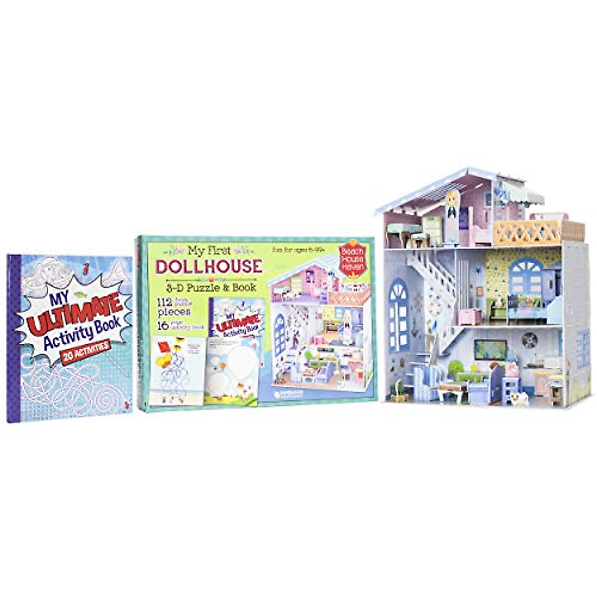 Beach House Haven - My First Dollhouse 3-D Puzzle & Activity Book